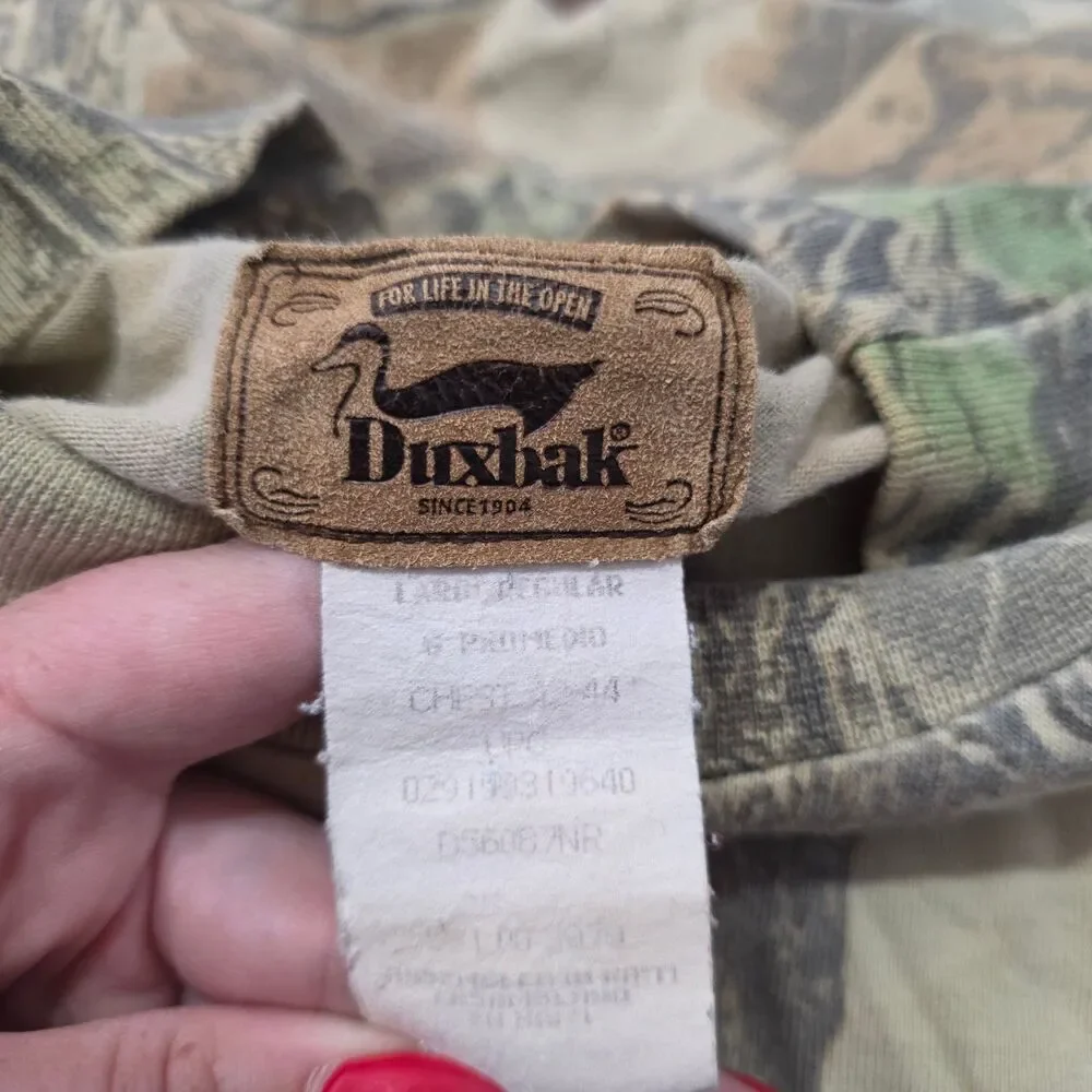 Duxbak | Shirts | Duxbak Realtree Camo Long Sleeve Shirt Large Hunting ...